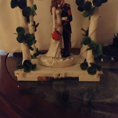 French Shade Silver and Gold Chandelier With Gold Chains - Etsy