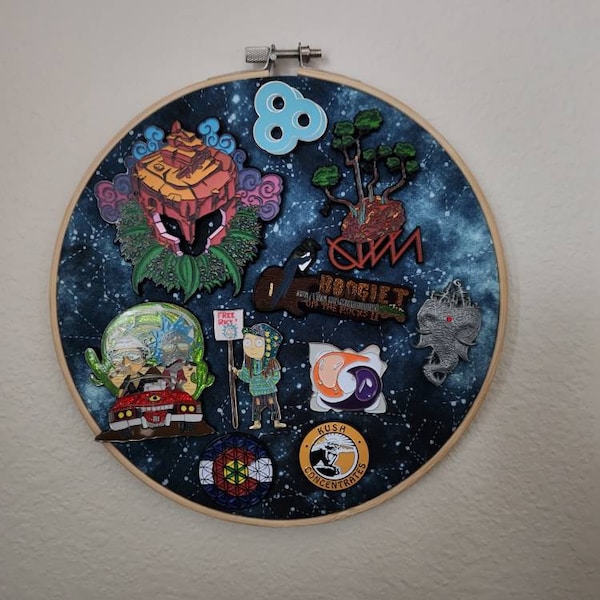 Galaxy Enamel Pin Hoop | Pin Hoop. Pin Display. Pin Board. Enamel Pin ...