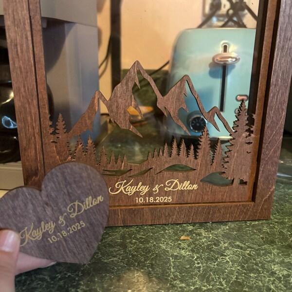 Unity Wedding Sand Ceremony Frame for Picture of Couple,wood and ...
