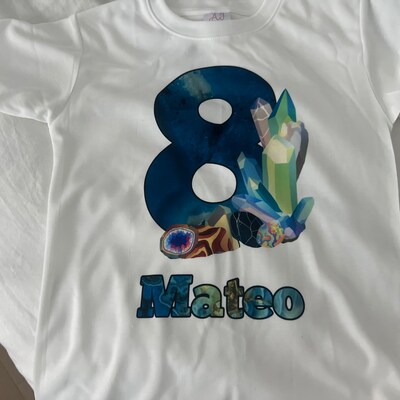 Daisy Girl Scouts Bow, T-shirt With Troop Number, Blue White Bow, 8 ...