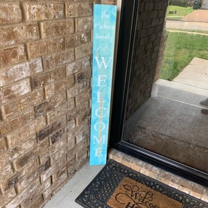 Farmhouse Welcome Sign 2/3/4/5 Feet Wooden Rustic Decor, Front Door ...