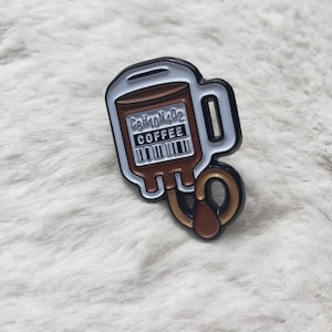 Iced Coffee Lapel Pin With Shimmering Milk Swirl - Etsy