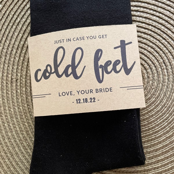 Groom Socks Gift From Bride on Wedding Day, No Cold Feet Socks With ...