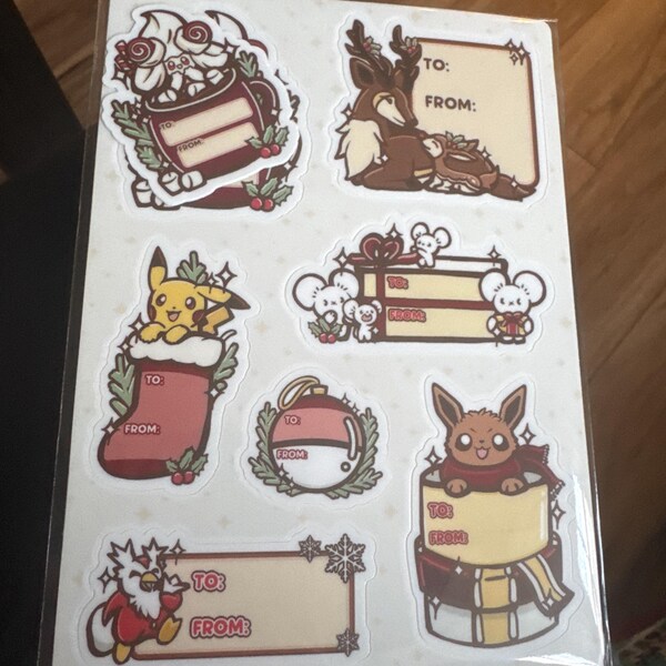 Poke Gift Labels (set of 2 Sheets) - Etsy