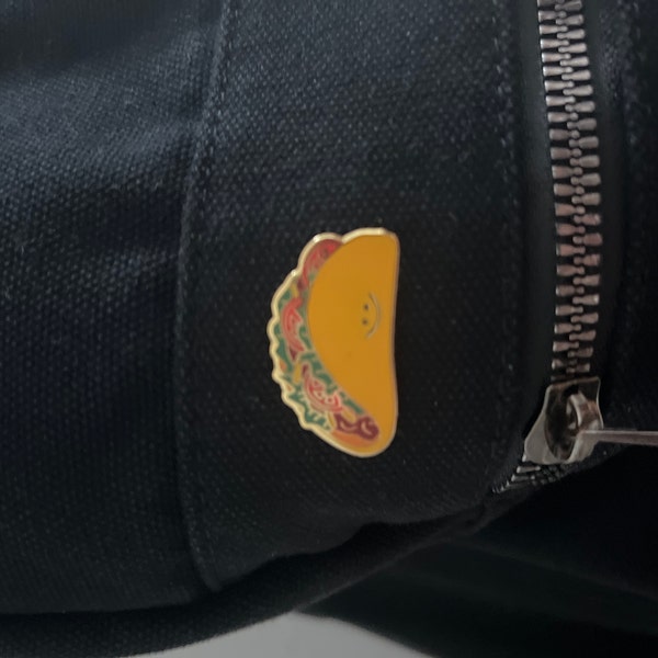 Enamel Pins - Cheeky Taco Funny Food Enamel Pin - Etsy