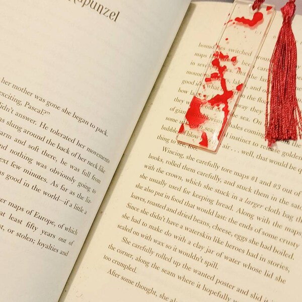 Blood Splatter Bookmark , Horror Bookmarks, Resin Bookmarks, Bloody ...
