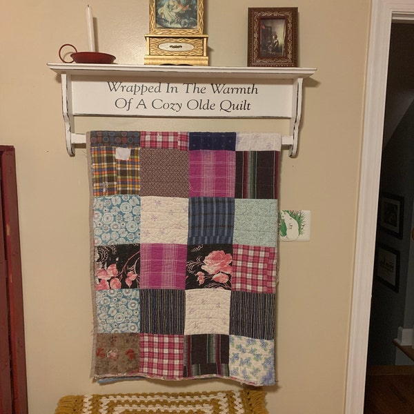 Primitive Quilt Shelf With (or Without) "cozy Quilt" Saying. - Etsy