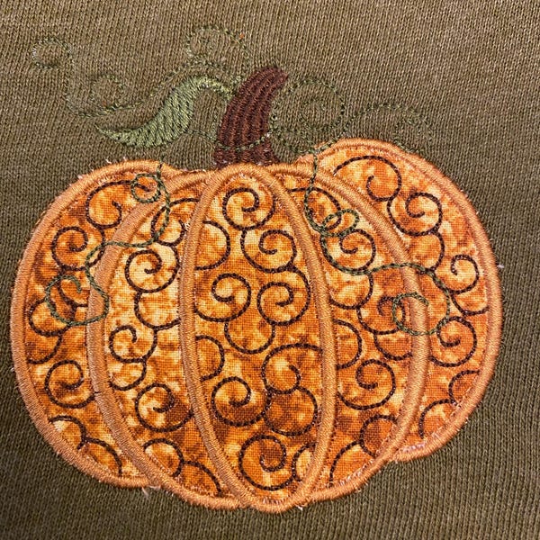Pumpkin Applique - Fall Embroidery Design (digital Download) - Etsy