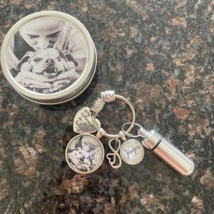 Pet Memorial Keychain Pet Cremation Keychain With Custom Photo - Etsy
