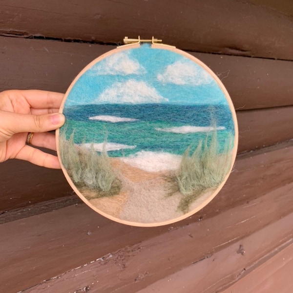 Beach View Needle Felting Kit - Beginner Friendly - Includes Video ...