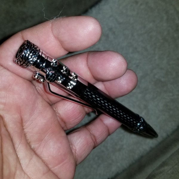 Handmade Tactical Bolt Action Tec Pen With Gun Metal and Carbon Fiber ...