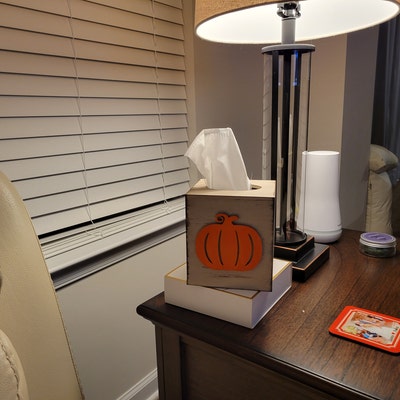 Pumpkin Tissue Box Cover Fall Pumpkin or Autumn Leaves Rustic ...