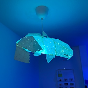 Baby Whale Light, Whale Lamp, Nursery Lamp, Origami Lamp, Geometric ...