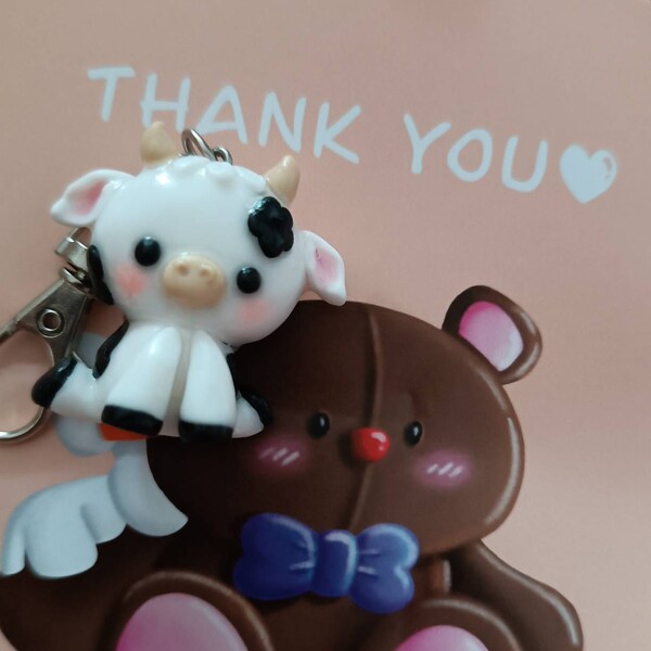 Winnie the Pooh Piglet Charm Clay Keychain Piglet Disney Charm Kawaii ...