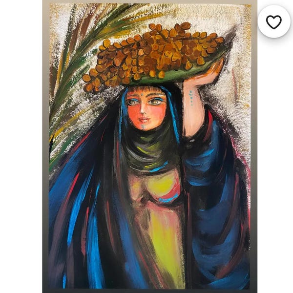 Original Iraqi Art. Three Women. Cultural and Traditional Themes ...