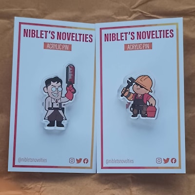 Team Fortress 2 RED Team Acrylic Pins - Etsy