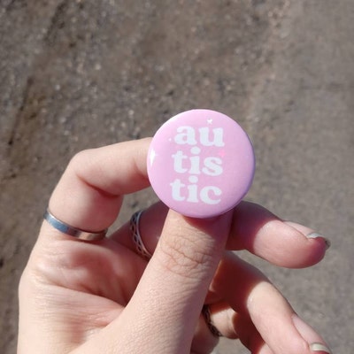 Autistic Pride Pastel Holographic Pin/ Autism Acceptance Pinback Button ...