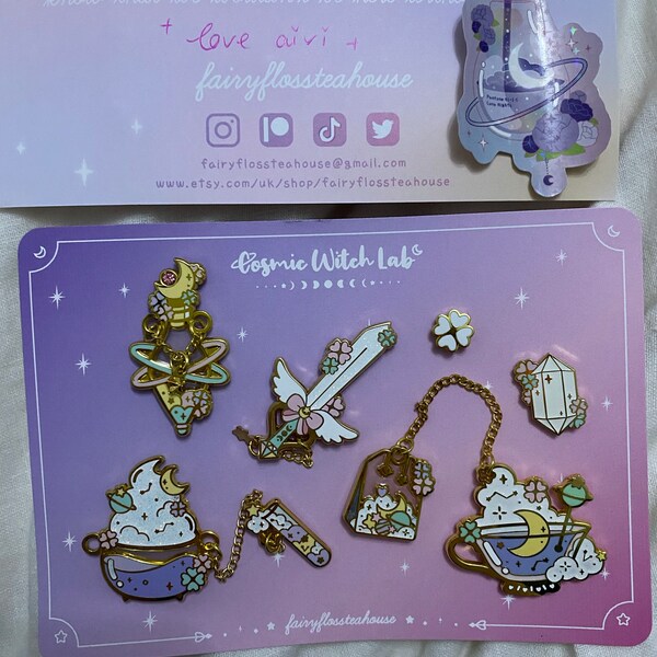 Celestial Witch Cauldron Enamel Pin | Cosmic Witch Lab Cloud Cauldron ...