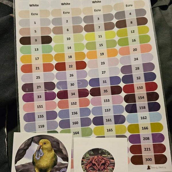 PDF Printable Coloured Long Bobbin Stickers or Labels for Cross Stitch ...