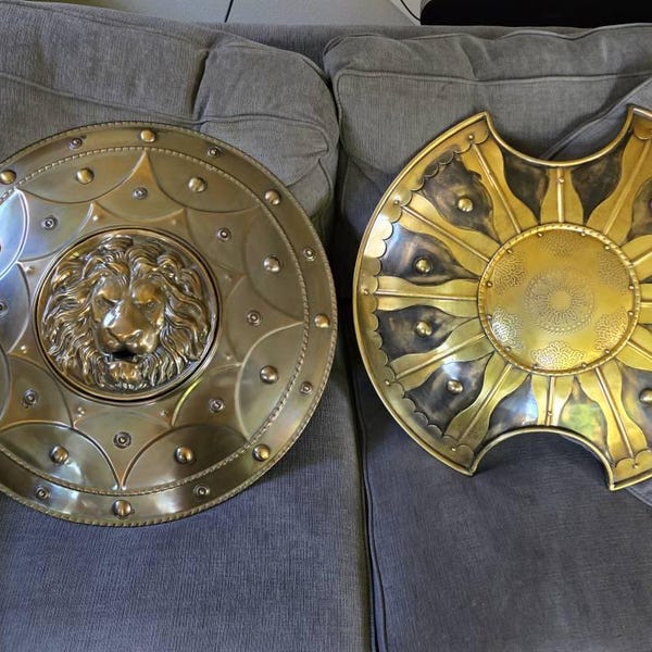 Troy Trojan Shield: Ancient Greek Metal Shield, Viking Wall Decor - Etsy