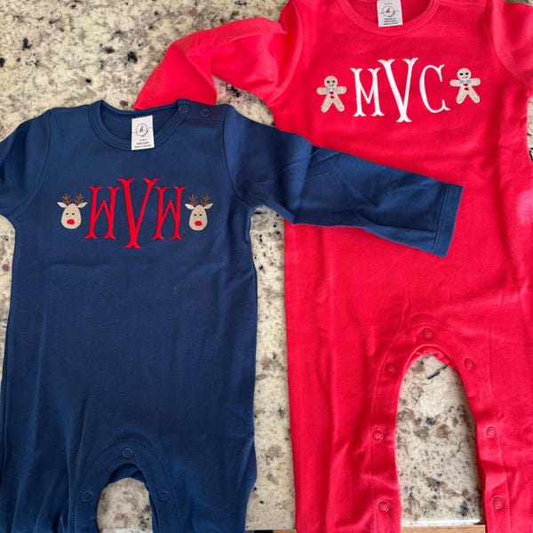 Monogrammed Pajamas, Girls Personalize Pajamas, Boys Monogram Pajamas ...