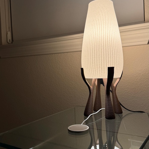 Soft Glow Lamp - Textured Shade With Ripple Design | RIPL .2 - Etsy