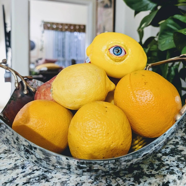 Realistic Life Sized Freaky Fruit All Seeing Lemon by Dead Head Props ...