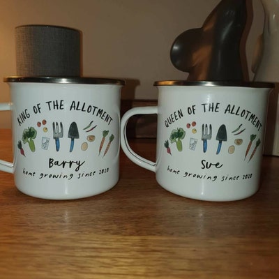 Personalised Allotment Enamel Mug Home Grower Tin Mug - Etsy UK