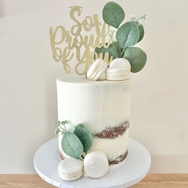 So Proud of You Cake Topper, Graduation Cake Topper, Exam Success ...