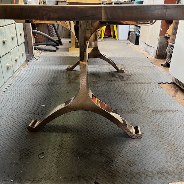 The Y Shape Wishbone Table Legs, Blackened Black Bronze STAINLESS STEEL ...