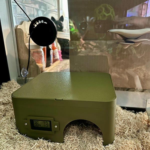 Reptile Humid Hide With Thermometer/hygrometer - Etsy