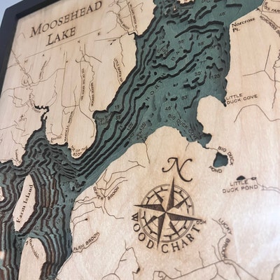 Cape Cod Wood Carved Map Grey Frame - Etsy