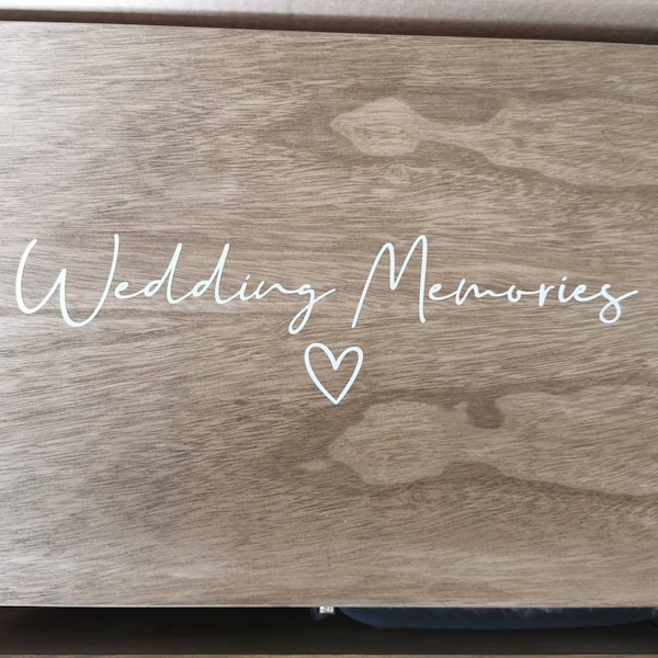 Personalised RUSTIC Wedding Card Box, Wedding Memory Box, Wedding ...