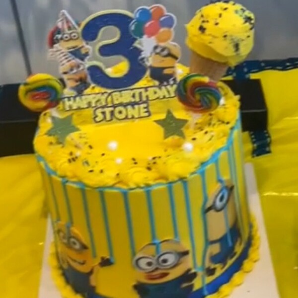 2D Minions Any Name/age Cake Topper | Theme Cake Topper | Customize ...