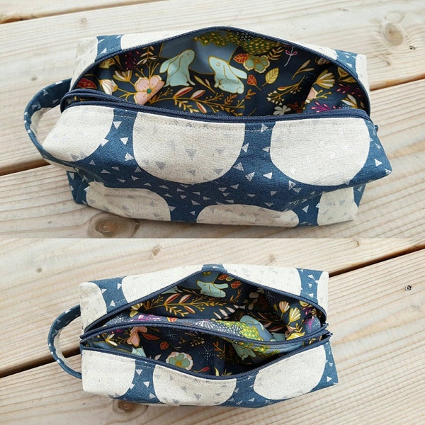 Annex Double-zip Box Pouches PDF Sewing Pattern - Etsy