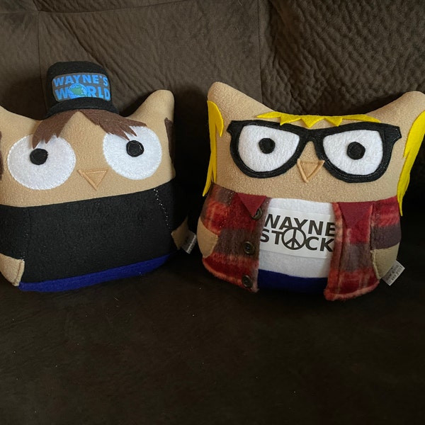 Bride and Groom Owl Plushies- Owl Bride and Groom Plushies- Wedding ...