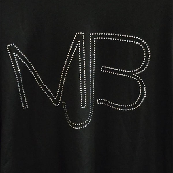 MJB Logo Bling T-shirt, Mary J Blige T-shirt, Mary J Rhinestone Shirt ...