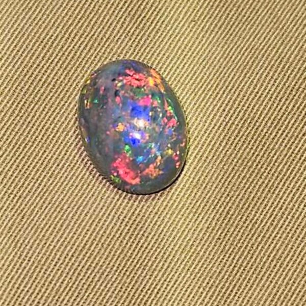 Honeycomb Opal Cabochon, AAA+ Natural Ethiopian Opal Cabochon, Oval Shape Rainbow Fire Opal ...