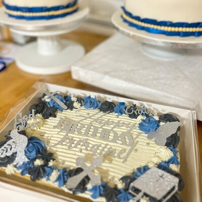 Sheet Cake Topper, Happy Birthday, Glitter Cardstock, Personalised ...