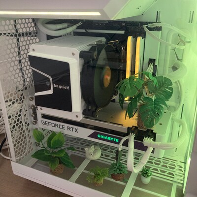 Miniature White Nine Tailed Fox Figurine Sleep in Woods. Handmade Resin ...