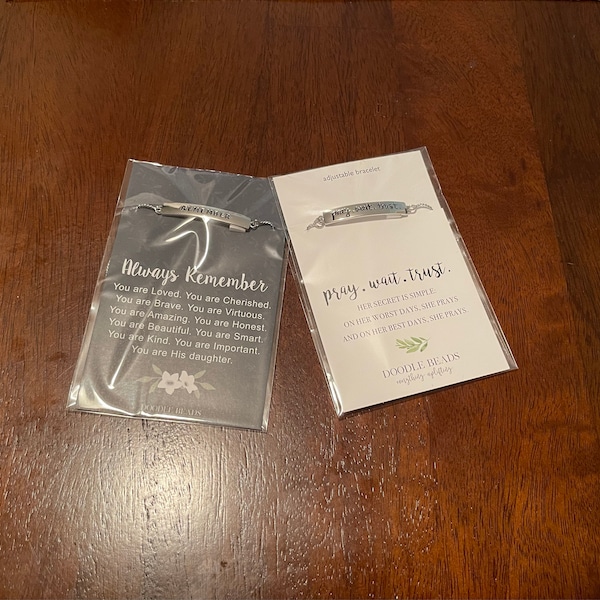 Positive Affirmation Bracelet, Self Worth Gift, Self Confidence Jewelry ...