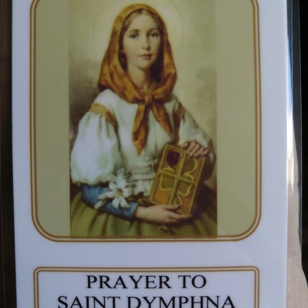 Saint Dymphna, Prayer Card, St Dymphna, Saint Depression and Mental Health, Catholic Gift ...