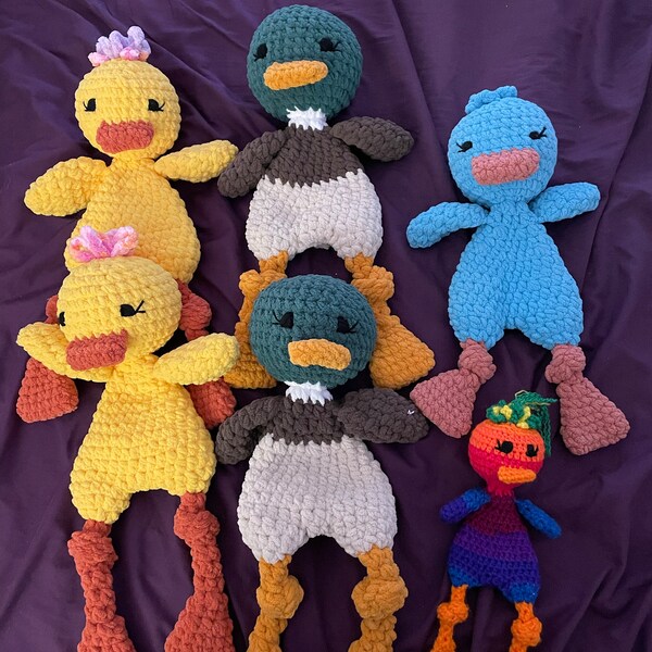 No-sew Ducky Mini Duck Snuggler Crochet PATTERN || Duck Amigurumi ...