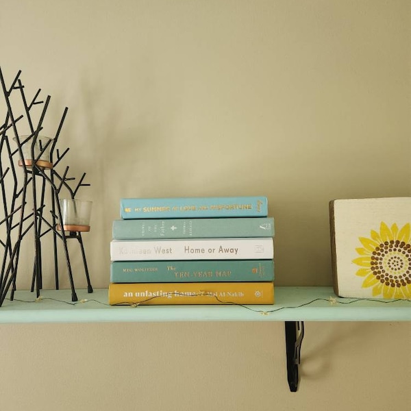 Sage Green Decor Books - Decorative Book Stack - Built in Bookcase ...