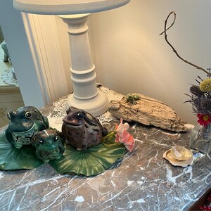 Handmade Polymer Clay Cute Little Spring Flower Hat Frog Figurine Hand ...