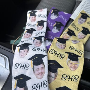 Custom Graduation Socks, Custom Face Socks, Graduation Gift for Him ...