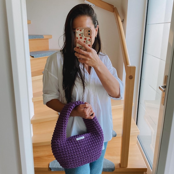The Original Egg Bag (2 SIZES) by Bygalk. Beginner-friendly Crochet Bag ...