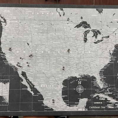 Push Pin Mini USA Travel Map color: Andalusia - Etsy