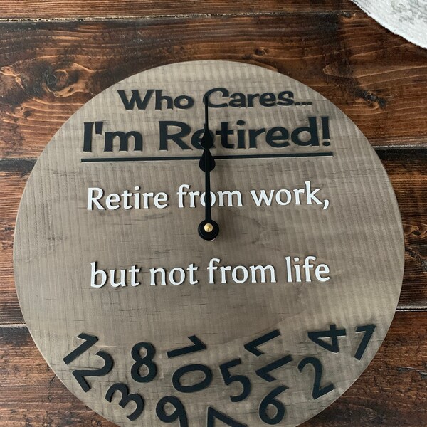 11 Inch Personalized Retirement Clock. Great Retiree Gift for Dad, Mom ...