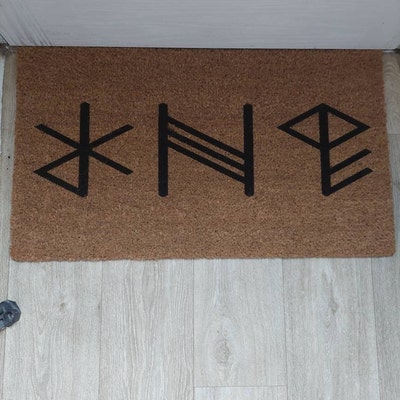 Rune Symbol Doormat Love, Family Protection and Happiness House Warming ...